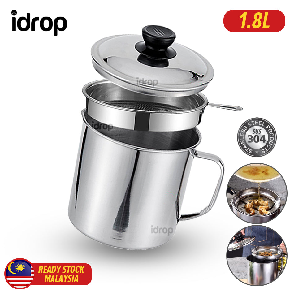 idrop [ 1.8L ] Stainless Steel Filter Separator Oil Storage Pot for Ki
