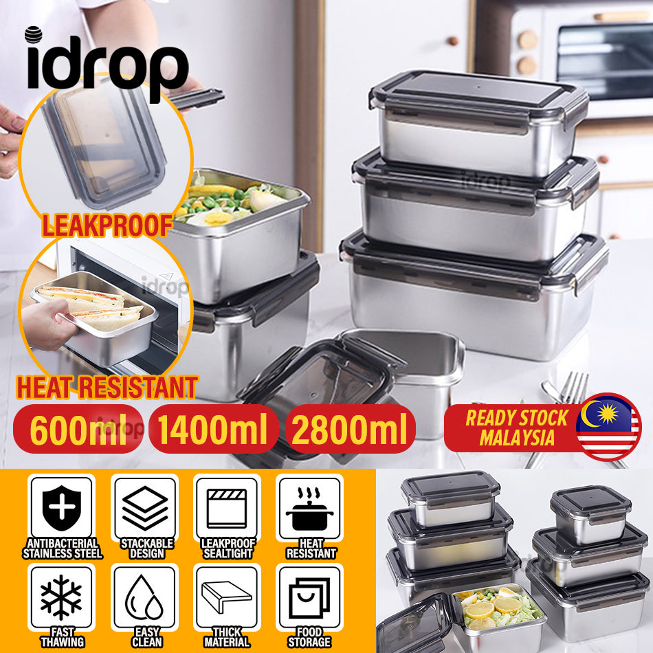 idrop [ 600ml + 1400ml + 2800ml ] SUS316 Stainless Steel Antibacterial