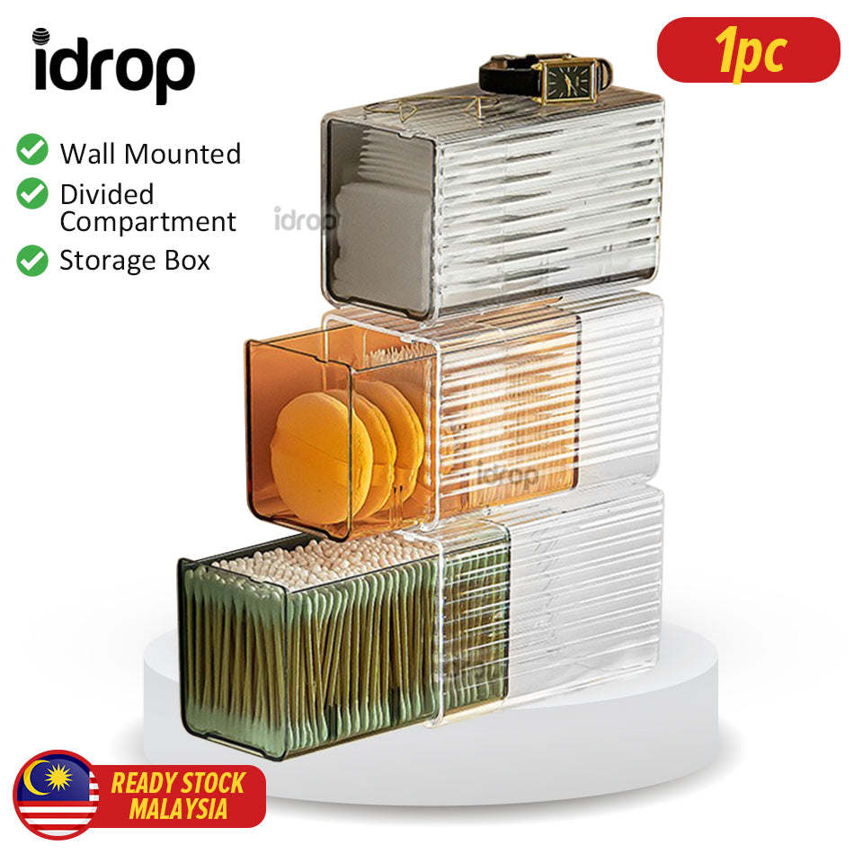 idrop Wall-Mounted Divided Storage Box / Kotak Penyimpanan Barang Leka