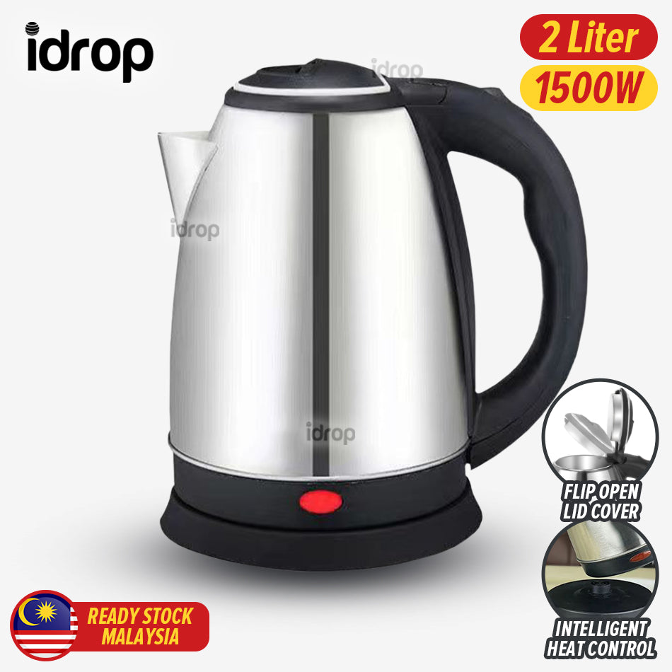 idrop [ 2 LITER ] Electric Heat Kettle Stainless Steel 1500W / Cerek A