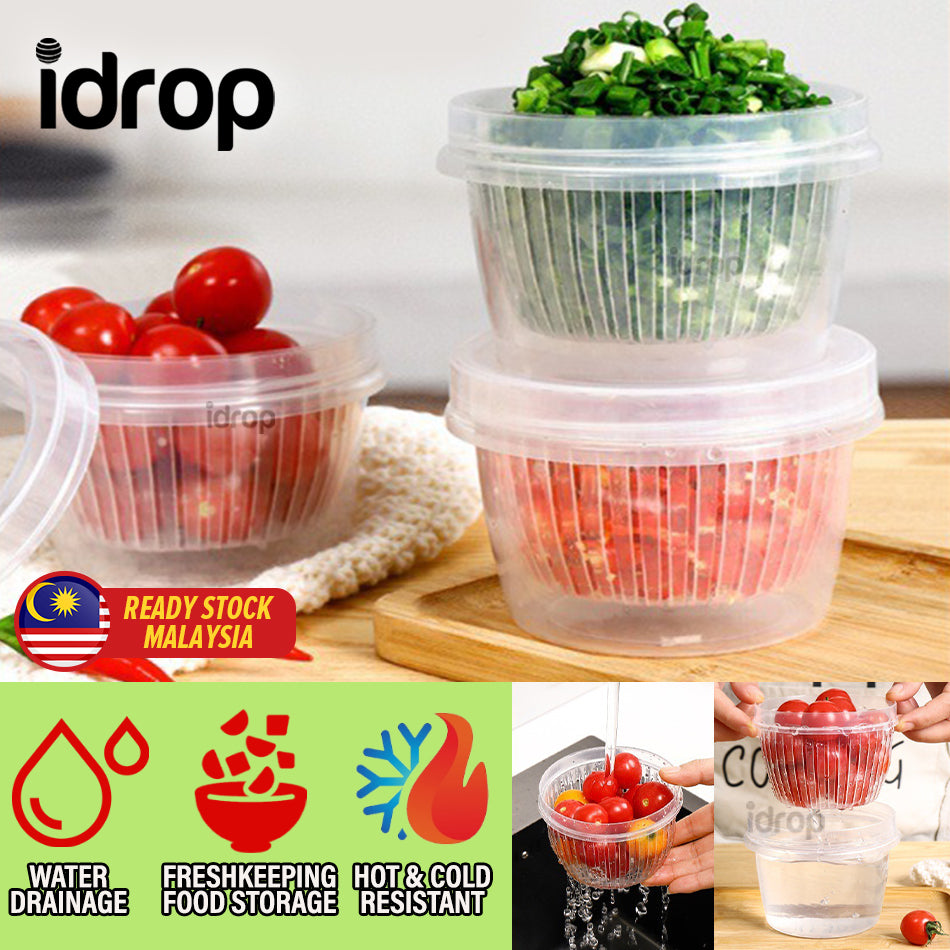 idrop Freshkeeping Plastic Container With Water Drainage For Chopped V