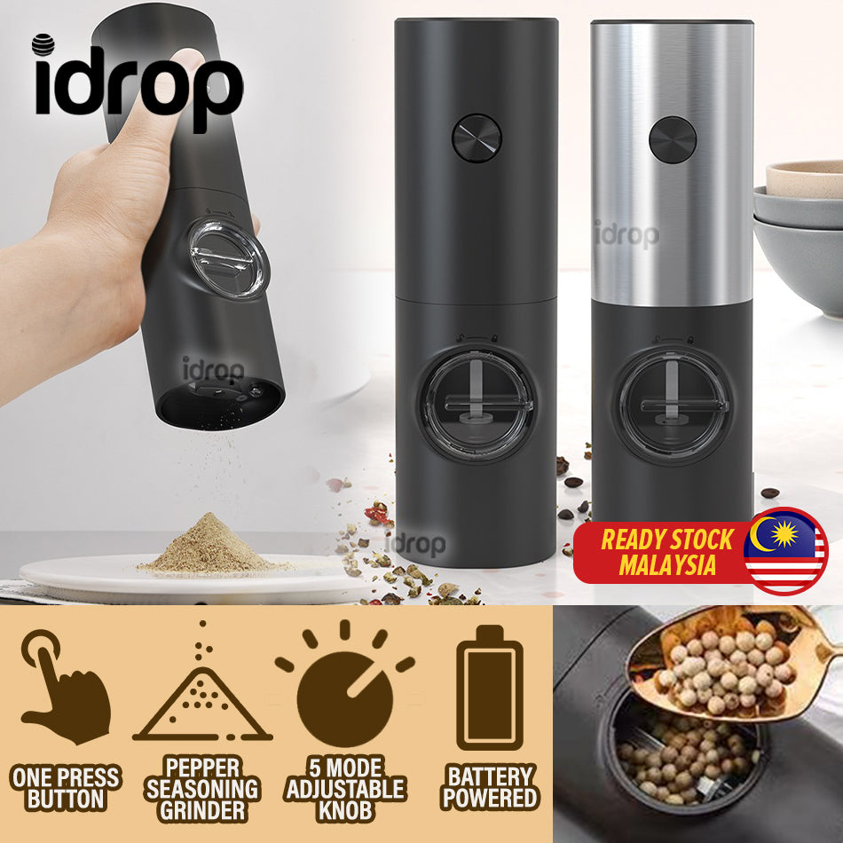 idrop Electric Salt Pepper Grinder Battery Operated / Pengisar Lada da
