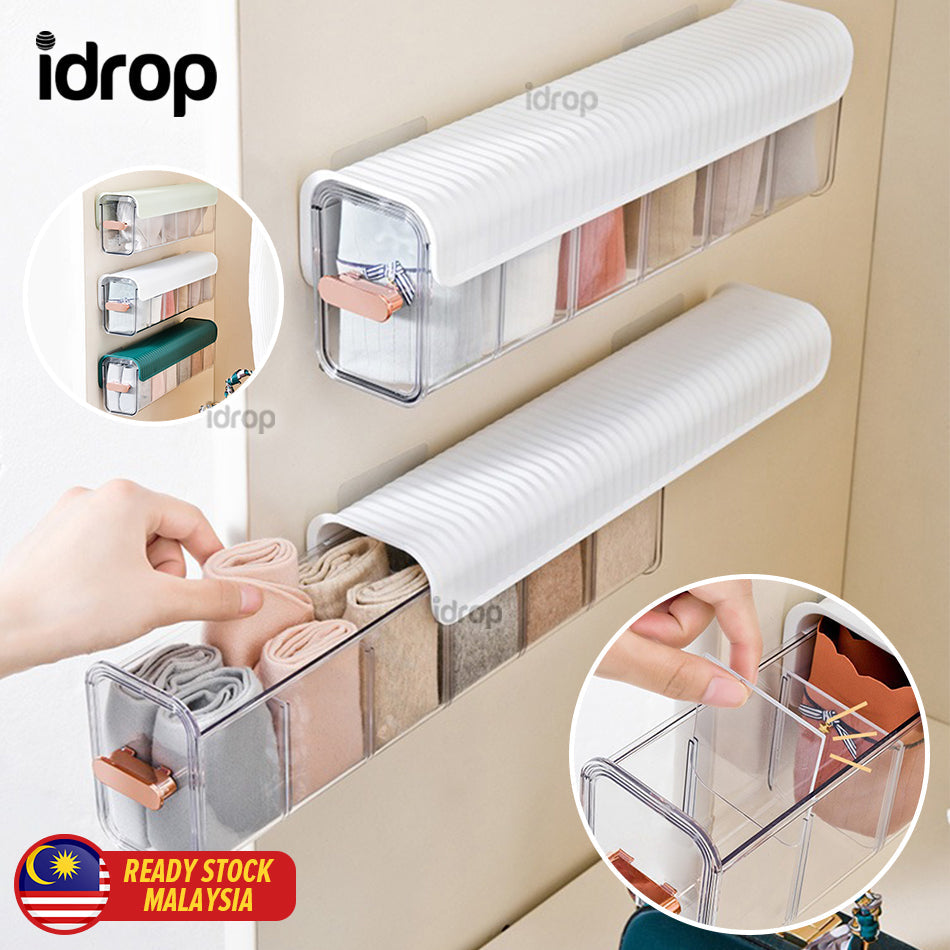 idrop Wall Mounted Partition Storage Rack Box Drawer / Rak Almari Simp