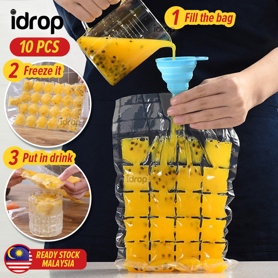 idrop [ 10PCS ] Disposable Ice Pack with 24 Compartments / Paket Ais P