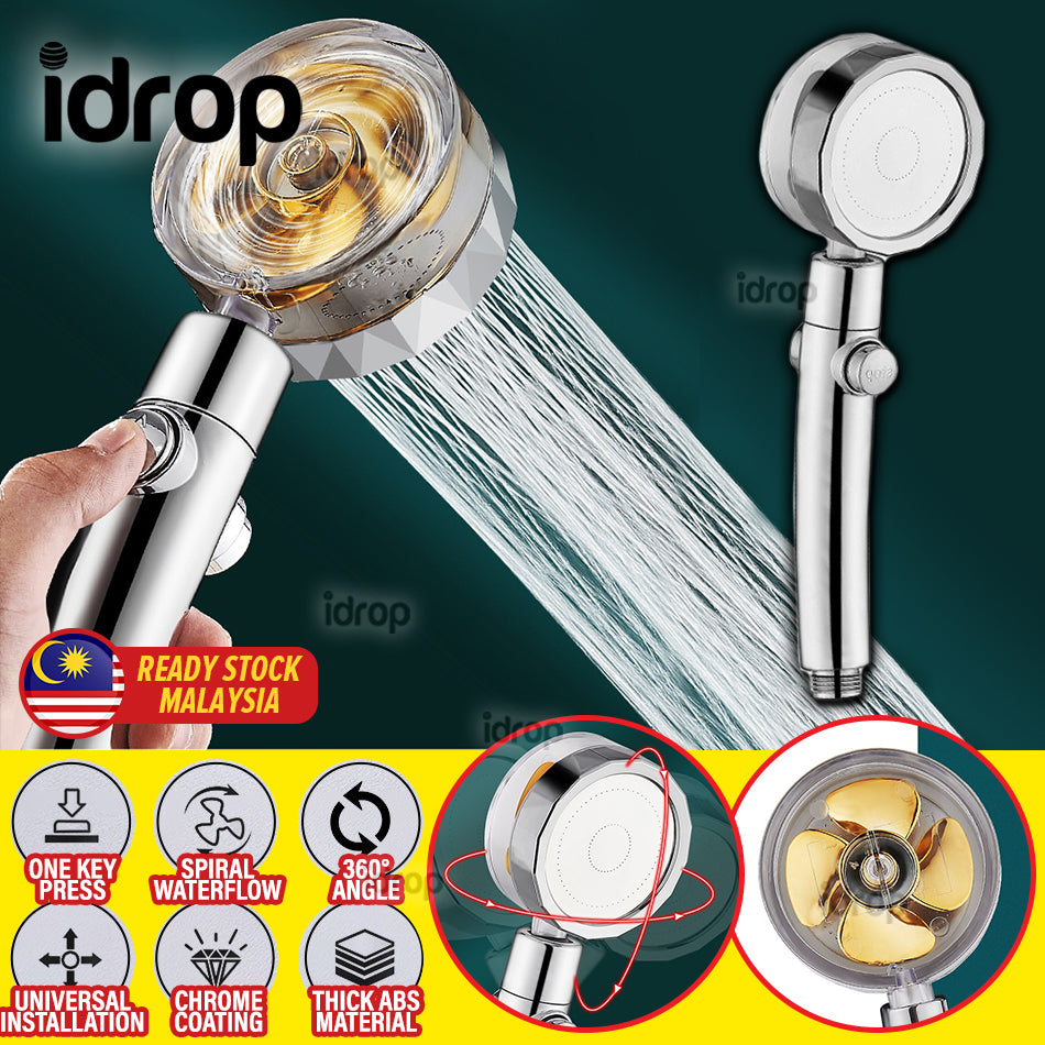 idrop Turbocharge Pressurized Shower Head 360° with Adjustable Angle